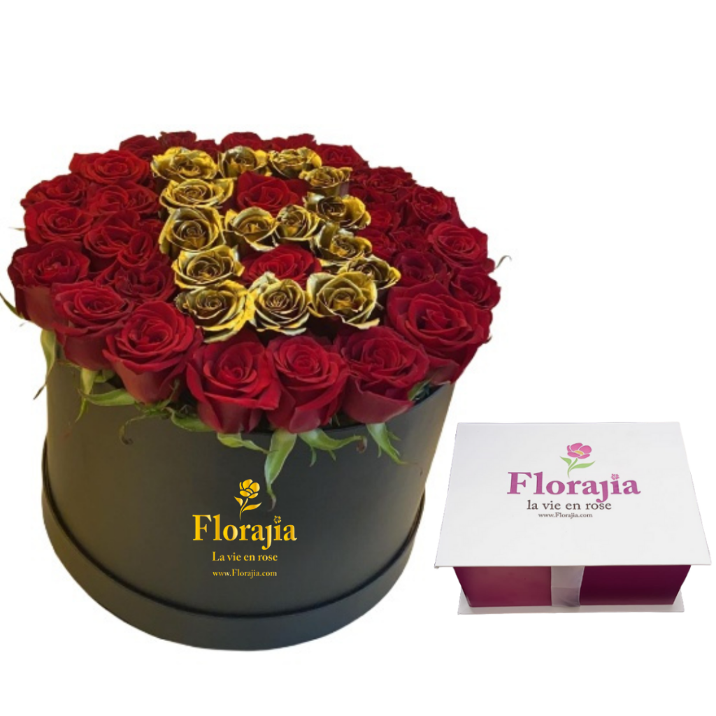 bouquet de rose et des fleurs rouge livraison à domicile au Maroc