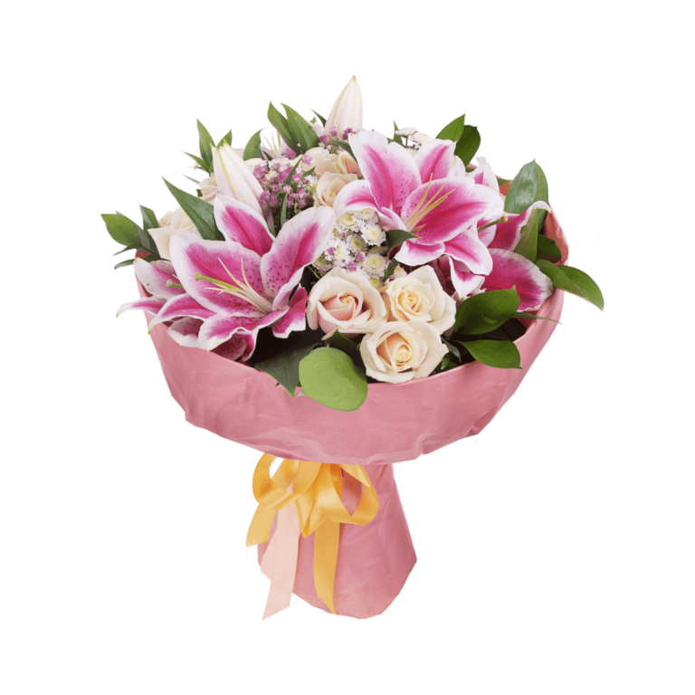 bouquet de rose et des fleurs rouge livraison à domicile au Maroc