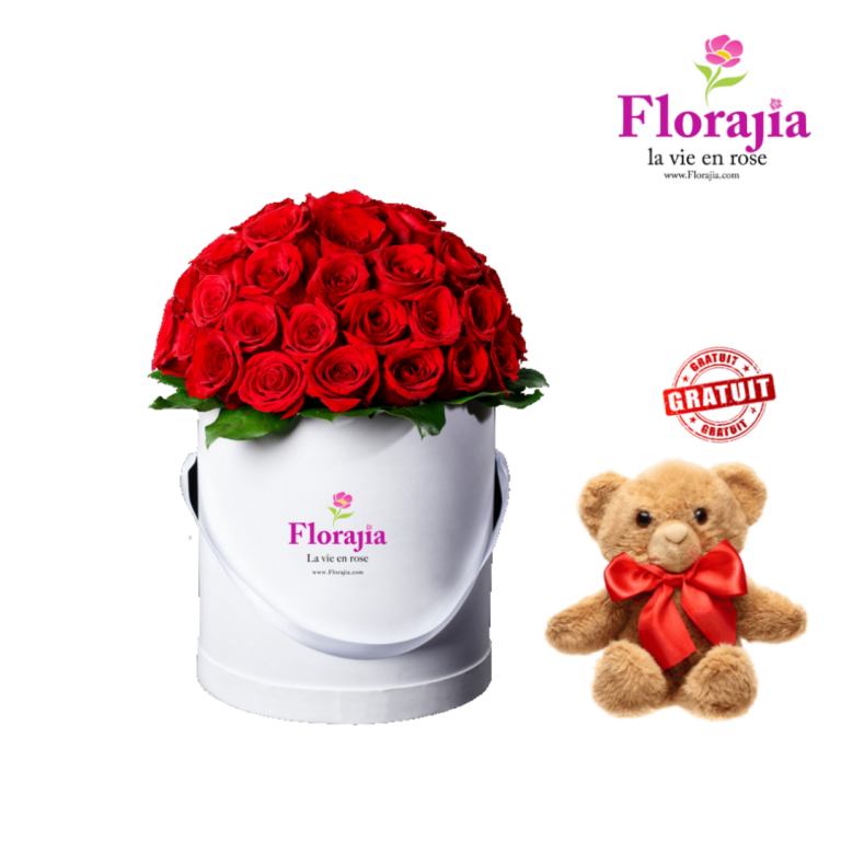 bouquet de rose et des fleurs rouge livraison à domicile au Maroc